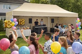 TRENDIE Hliníkový nůžkový stan 3x4,5m béžový