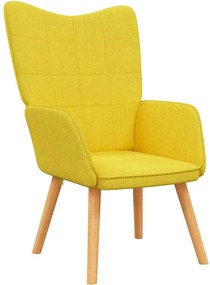 Relaxační křeslo hořčicově žluté textil 327926