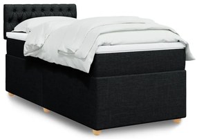 Box spring postel s matrací černá 100 x 200 cm textil 3286600