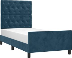 Rám postele bez matrace tmavě modrý 80x200 cm samet 3125908