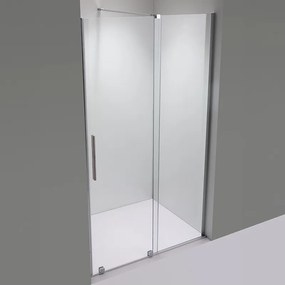 BPS-koupelny Posuvné sprchové dveře HYD-ATA 150 chrom/transparent pro instalaci do niky - bez vaničky