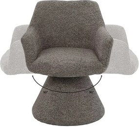 Designová otočná židle Deimena hnědá