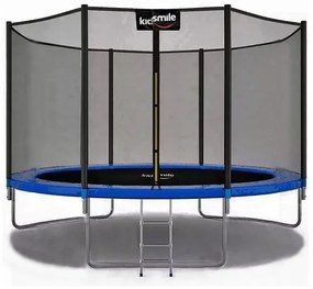 Trampolína s vnější síťkou 374 cm - MODRÁ