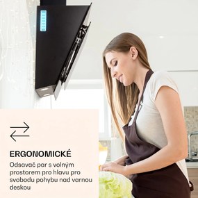 Klarstein Aurora 60 Smart, digestoř, 60 cm, komínová, 585 m³/h, LED podsvícení, A++, bílá