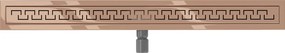Mexen Flat, lineární podlahový žlab 100 cm, M15, růžové zlato, 1624100-15
