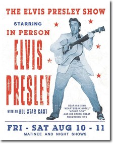 Plechová cedule Elvis Presley Show 40 cm x 32 cm