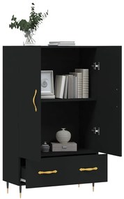 Skříň highboard černá 69,5 x 31 x 115 cm kompozitní dřevo