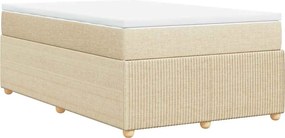 Box spring postel s matrací krémová 120x200 cm textil 3285565