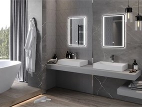 Mexen Zusa osvětlené koupelnové zrcadlo 50 x 70 cm, LED 6000K, proti mlze - 9808-050-070-611-00