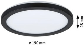 Paulmann 71011 Atria Shine, černé stropní svítidlo s korónou, 11,2W LED 4000K, průměr 19cm