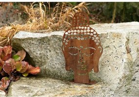 Zahradní dekorace Buddha 70 x 42 cm, corten CORGARDEN 1062