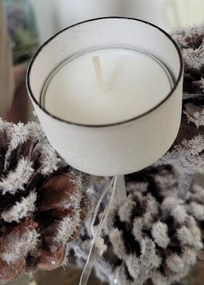 Bílý antik zápich na čajovou svíčku - Ø 4,2*9 cm