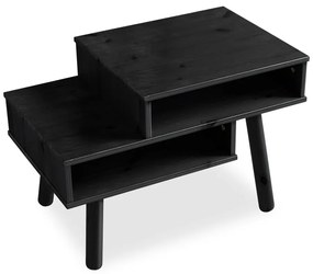 Konferenční stolek z borovicového dřeva v černé barvě Karup Design Haku