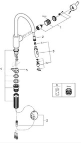GROHE 31486001 - Dřezová baterie FEEL lesklý chrom