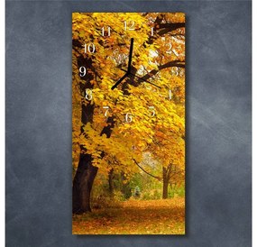 Nástěnné hodiny obrazové na skle - Stromy