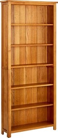vidaXL Knihovna se 6 policemi 80 x 22,5 x 180 cm masivní dubové dřevo [244470]