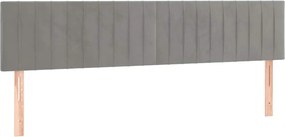 Box spring postel s matrací světle šedá 180x200 cm samet 3131093