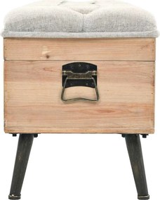 Úložná lavice 110 cm masivní jedlové dřevo 339294
