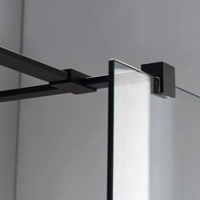 BPS-koupelny 2-dílná sprchová zástěna Walk-in HYD-SH07-D-BL 80x90, černá mat/transparent - bez vaničky