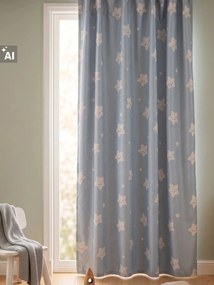 Sinsay - Zatemňovací závěs blackout na pásce s motivem hvězdiček - modrá