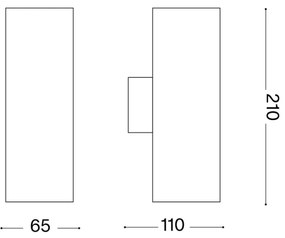 Ideal Lux - Venkovní nástěnné svítidlo GUN 2xGU10/35W/230V IP44 antracit