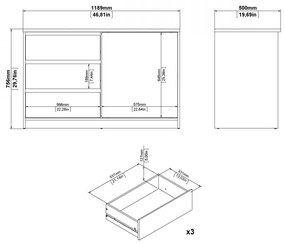 Tvilum Komoda Simplicity 207 jackson hickory