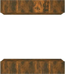 TV skříňky 4 ks kouřový dub 80 x 30 x 30 cm kompozitní dřevo 3114187