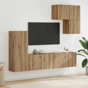 Nástěnná skříňka na TV 5 ks Artisanový dub Kompozitní dřevo 3402768