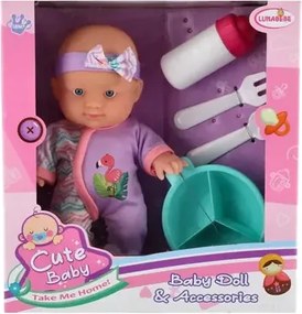 TEDDIES Panenka miminko s doplňky / 20 cm / pevné tělo / od 3 let