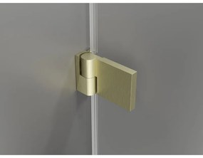 Mexen Lunar-B Duo, výklopný sprchový kout 100 x 70 cm, 8mm čiré sklo, zlatý matný profil, 832-100L-070P-55-00