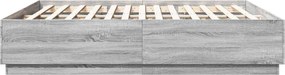 Rám postele šedý sonoma 200 x 200 cm kompozitní dřevo 3209679