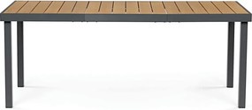Zahradní stůl 190x90cm AZT-W1408 GREY, hliník, polywood, šedá