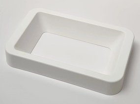 Odpadkový koš na tříděný odpad Caimi Brevetti Maxi G,70 L, bílý,sklo