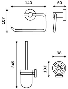 Nimco Sada k WC UNIX ČERNÁ - UNC set-94WN-90