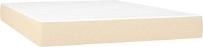Box spring postel s matrací krémová 140x200 cm textil 3136602