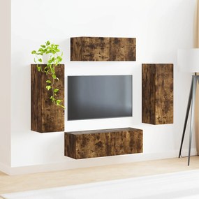 Sestava TV skříněk 4 ks Kouřový dub Kompozitní dřevo 3409164