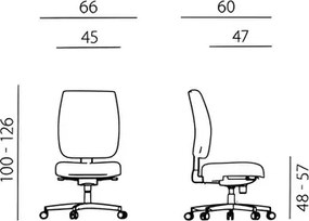 Powerton ERGO Hana šedá / Kancelářské ergonomické křeslo / synchronní