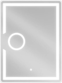 Mexen Onyx koupelnové zrcadlo s podsvícením a kosmetickým zrcátkem 60 x 80 cm, LED 6000K, proti mlze - 9813-060-080-611-00