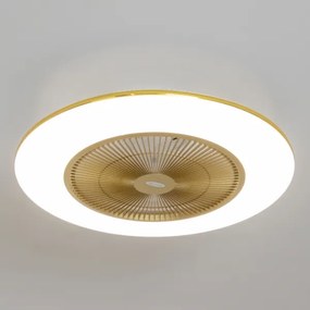 Brilagi - LED Stmívatelné svítidlo s ventilátorem AURA LED/38W/230V zlatá + DO