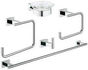 Grohe Essentials Cube - Sada doplňků do koupelny 5 v 1, chrom 40758001