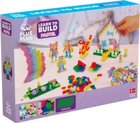 PLUS-PLUS Stavebnice Nauč se stavět Pastel / 600 dílků / 4 základní de