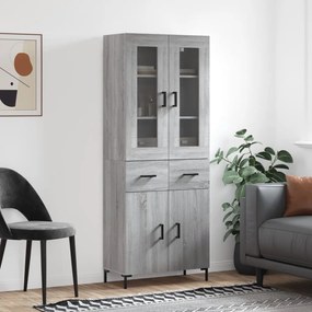 Skříň highboard šedá sonoma 69,5 x 34 x 180 cm kompozitní dřevo 3198535