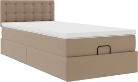 Osmanský rám postele s matrací cappuccino 90x190cm umělá kůže 3312131