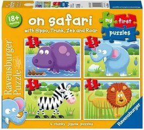 Ravensburger - Puzzle - Moje první puzzle Na Safari / 2+3+4+5 dílků /