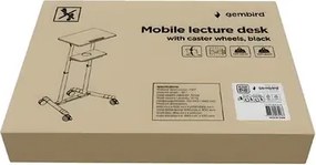 Gembird TVS-DESK-01-BK černá / Stojící psací stůl / Nastavitelná výška