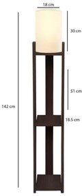 Stojací lampa AYD 1xE27/40W/230V hnědá/krémová