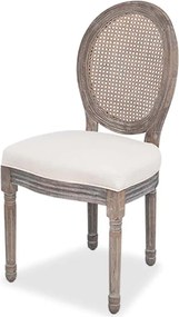 Jídelní židle 6 ks krémové textil 274621