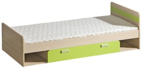 Dětská postel Lora L13 Výběr postele: s matrací, Vyberte dekor: jasan coimbra - limetka