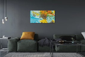 Obrazy na plátně zeměkoule mapa 120x60 cm