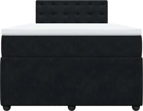 Box spring postel s matrací černá 120 x 190 cm samet 3290000